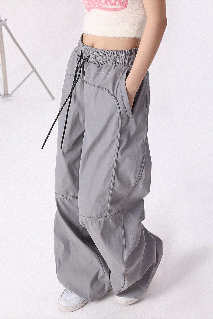 retro wide leg nylon sweatpants – Uncut-Trends