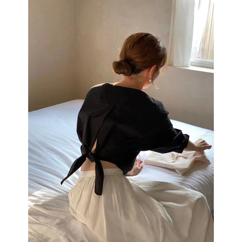 Back slit shirt – Uncut-Trends