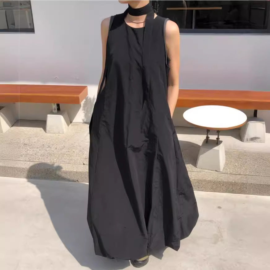 French Round Collar Loose dress – Uncut-Trends