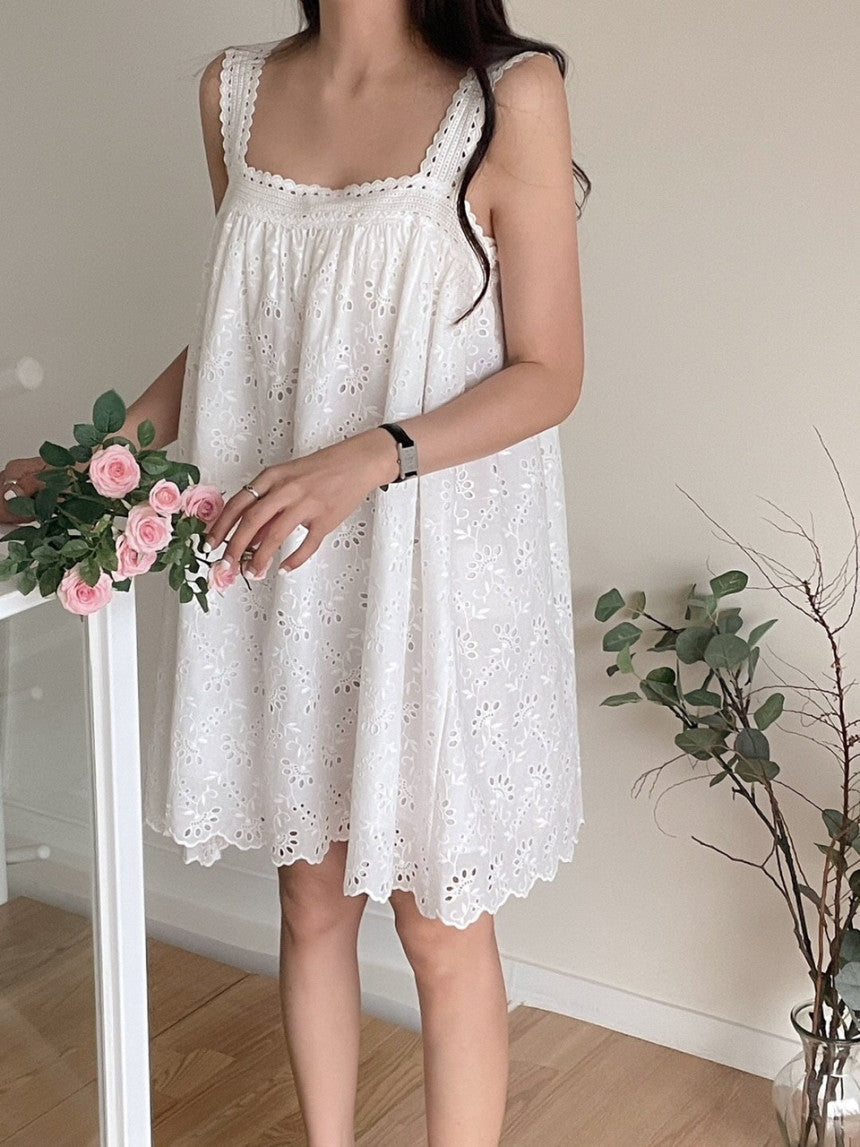 Korean crocheted lace dress – Uncut-Trends