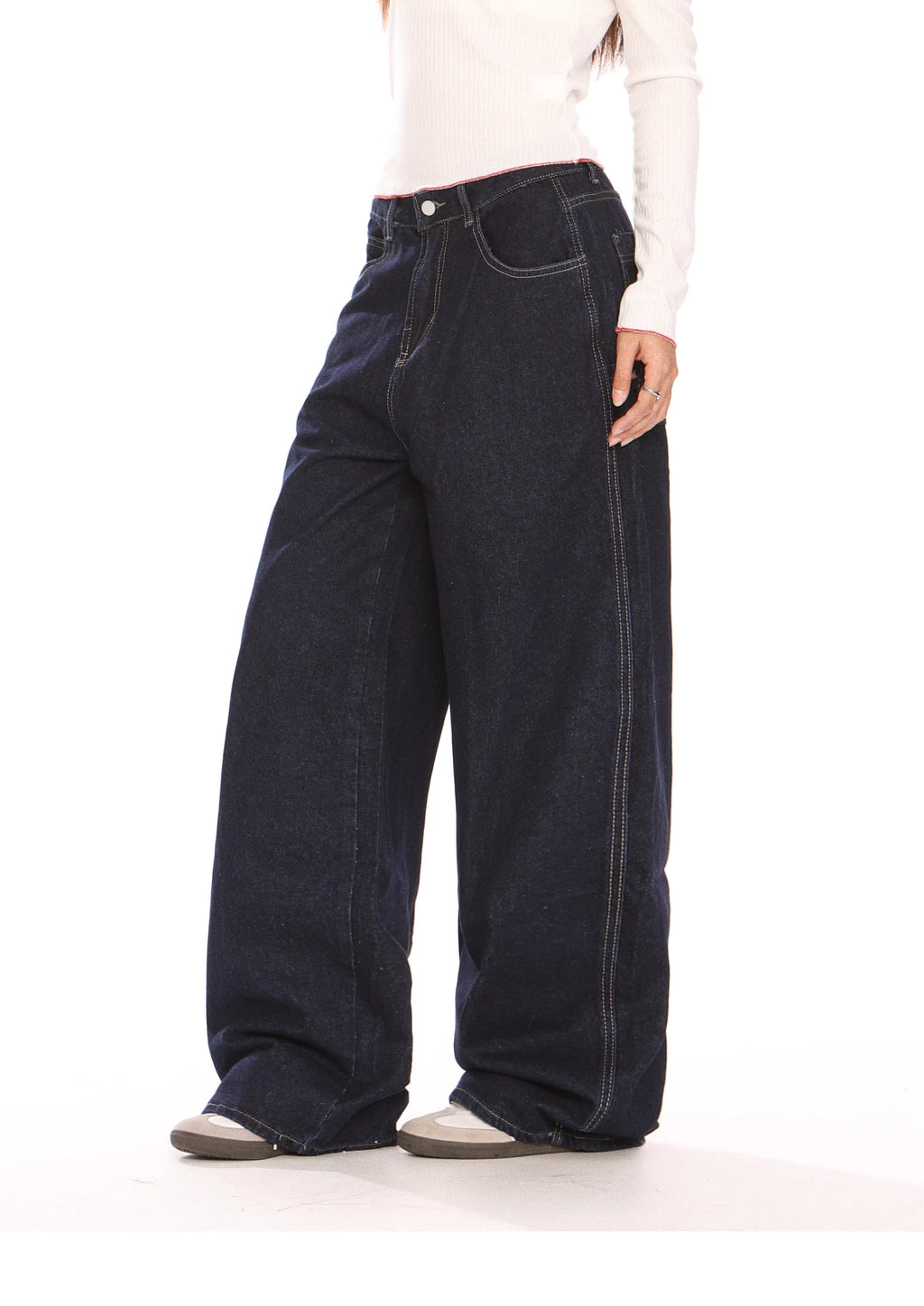 Oversized wide-leg baggy jeans – Uncut-Trends