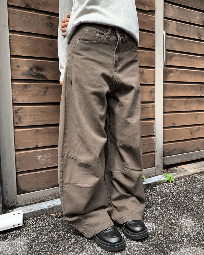 Juri Split pin tuck balloon cotton long pants – Uncut-Trends
