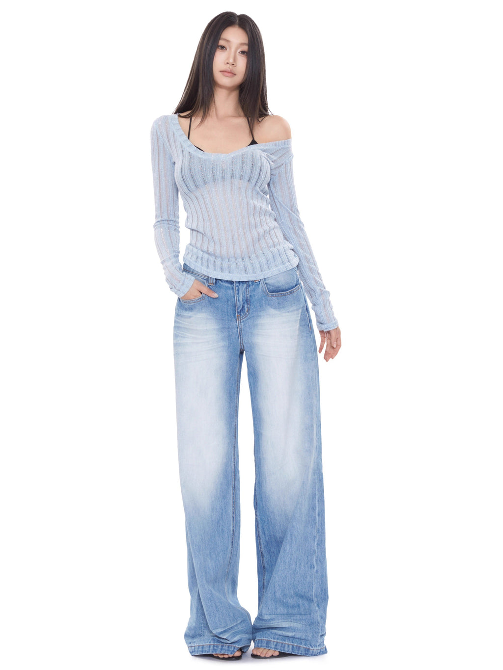 drooping wide-leg Jeans – Uncut-Trends